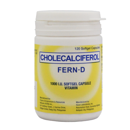 FERN D Cholecalciferol 1000IU SoftGel Capsule 120's price in the Philippines | MedsGo Pharmacy